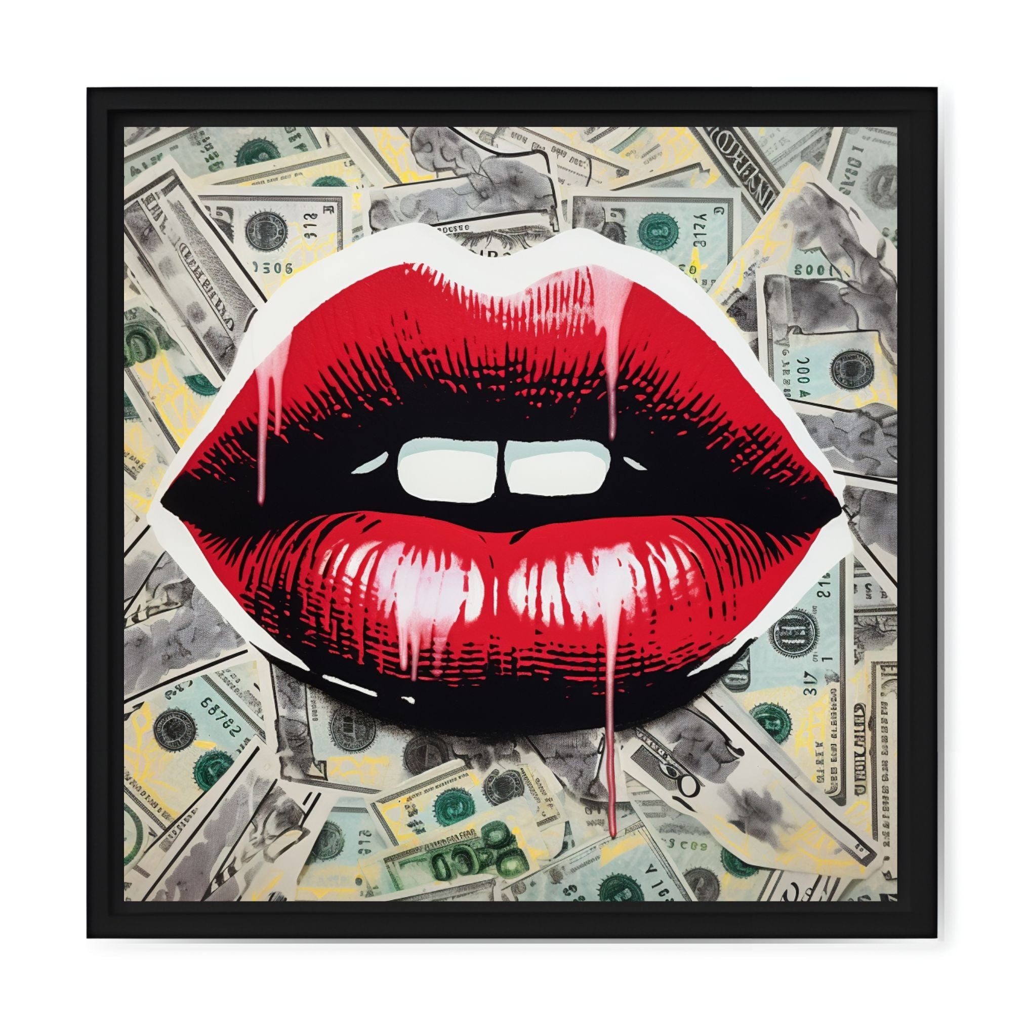 "MONEY KISS" - Designer Leinwandbilder